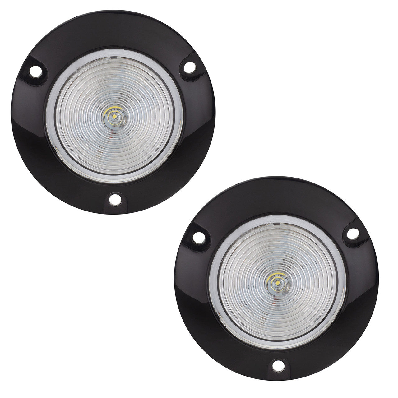 2" Round LED RV Marker Light | Clear/Red Surface Mount – factoryrv.com
