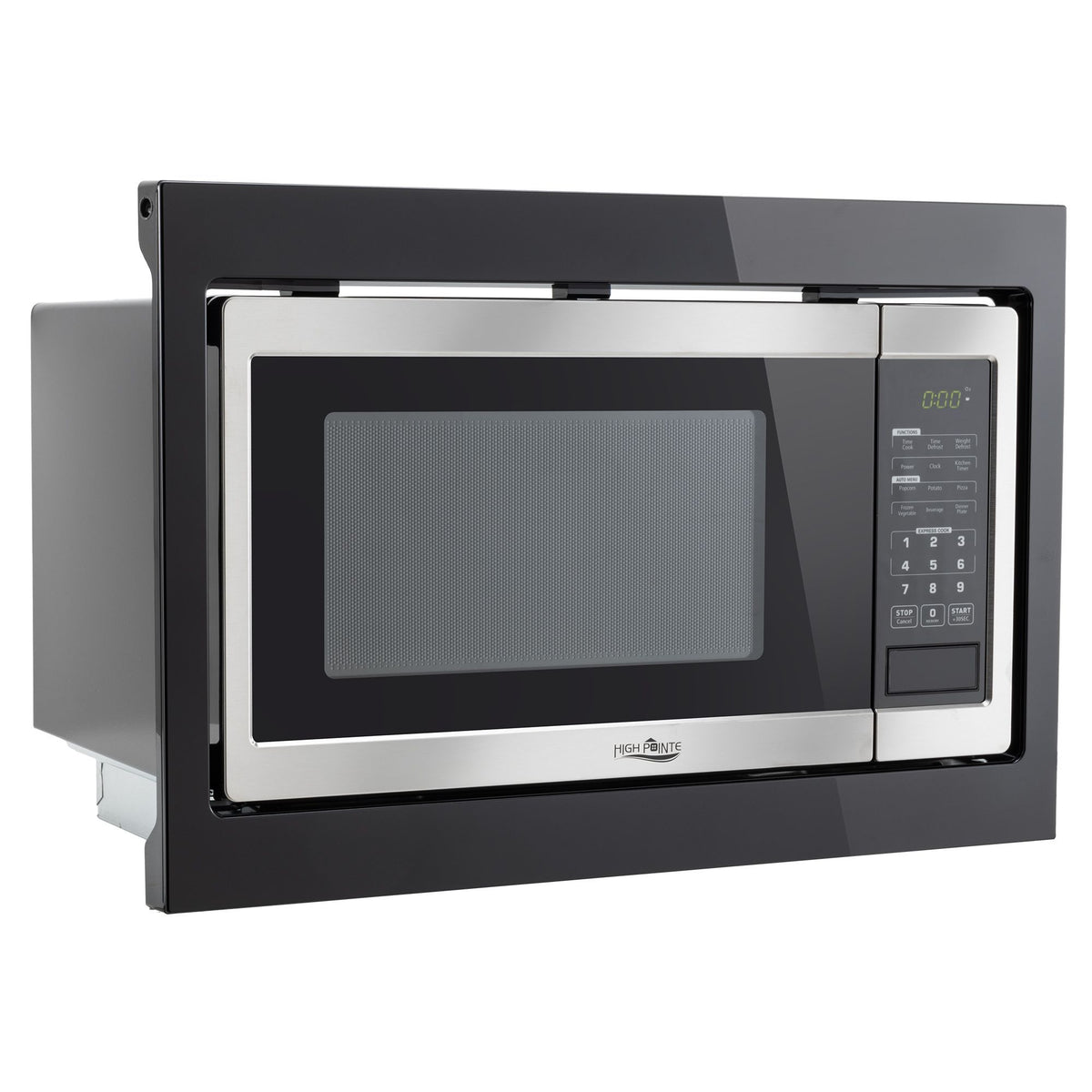 High Pointe RV Microwave 1.0 CF | Black | Flatbed Design – factoryrv.com