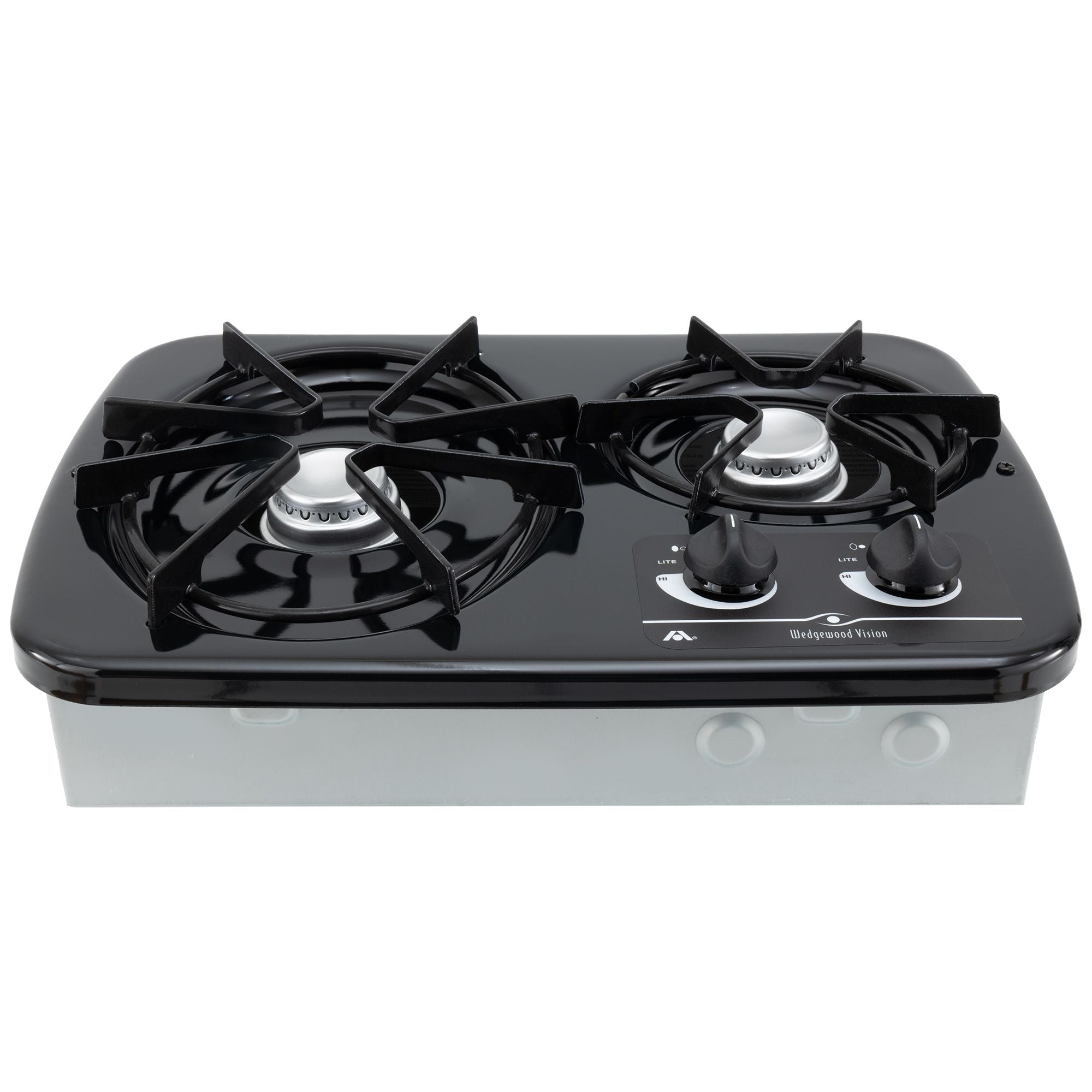 Atwood RV 2-Burner Gas Drop-In Cooktop | Black – factoryrv.com