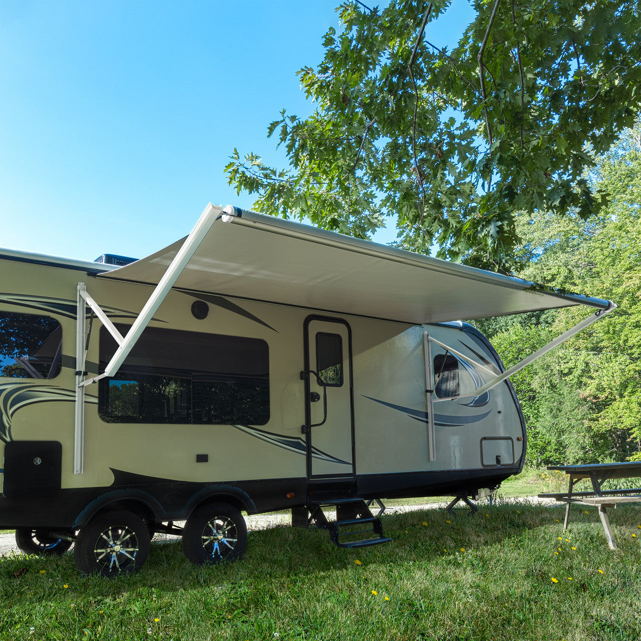 RecPro RV Awning Electric Assembly | White – factoryrv.com