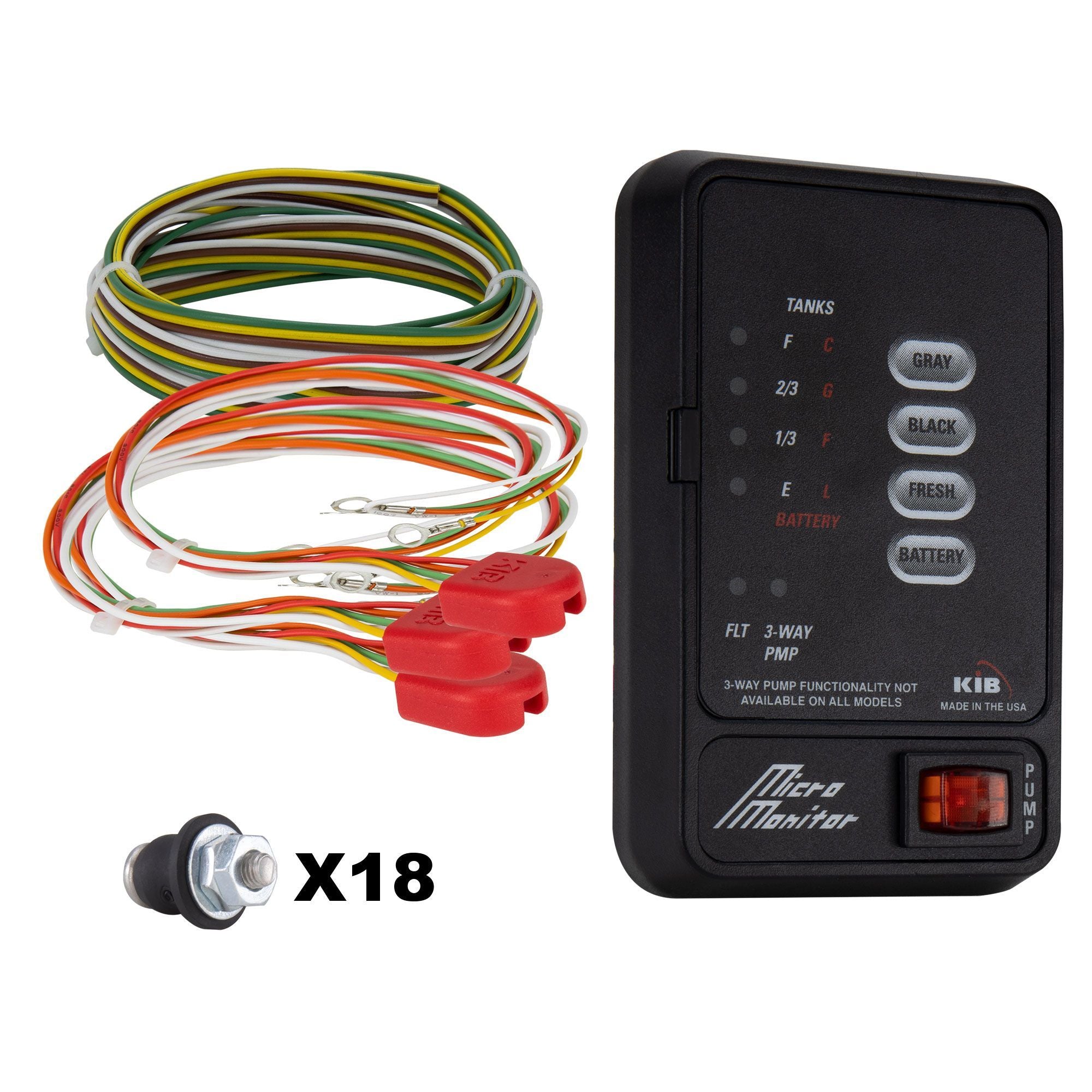 RV KIB Tank Sensor Monitor Panel M21 | w/ Wiring Harness Kit ...