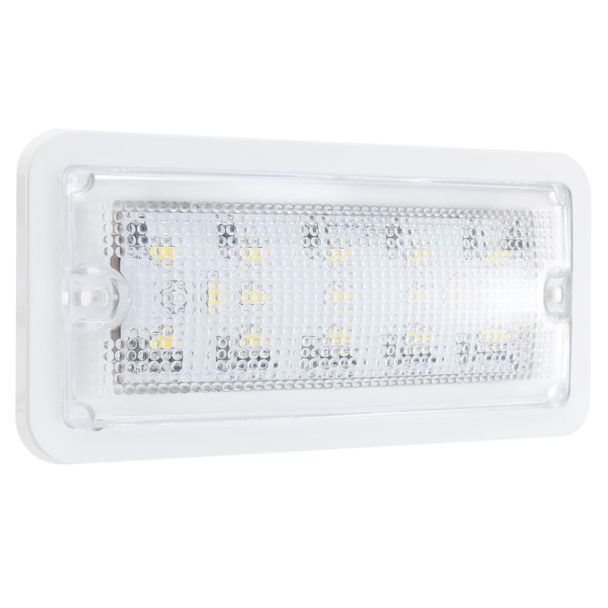 5 ¾” Rectangular LED Dome Light White Housing with Screws – factoryrv.com